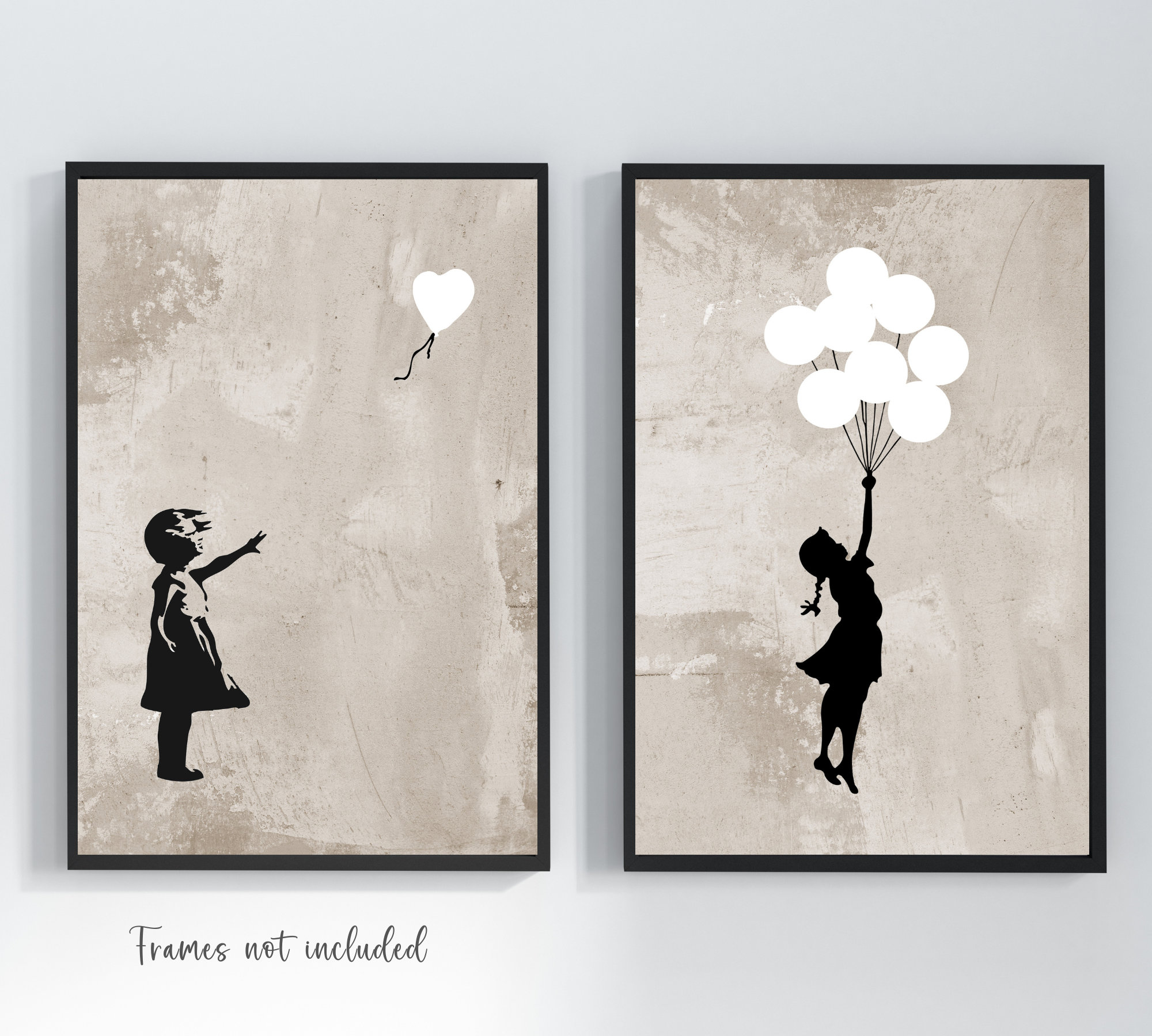 SET OF 2 Banksy Prints Banksy Wall Art Banksy Print Banksy - Etsy UK
