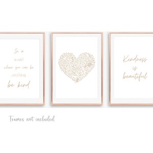 Beige Quote Prints, Neutral Living Room Print, Hearts Bedroom Wall Art ...