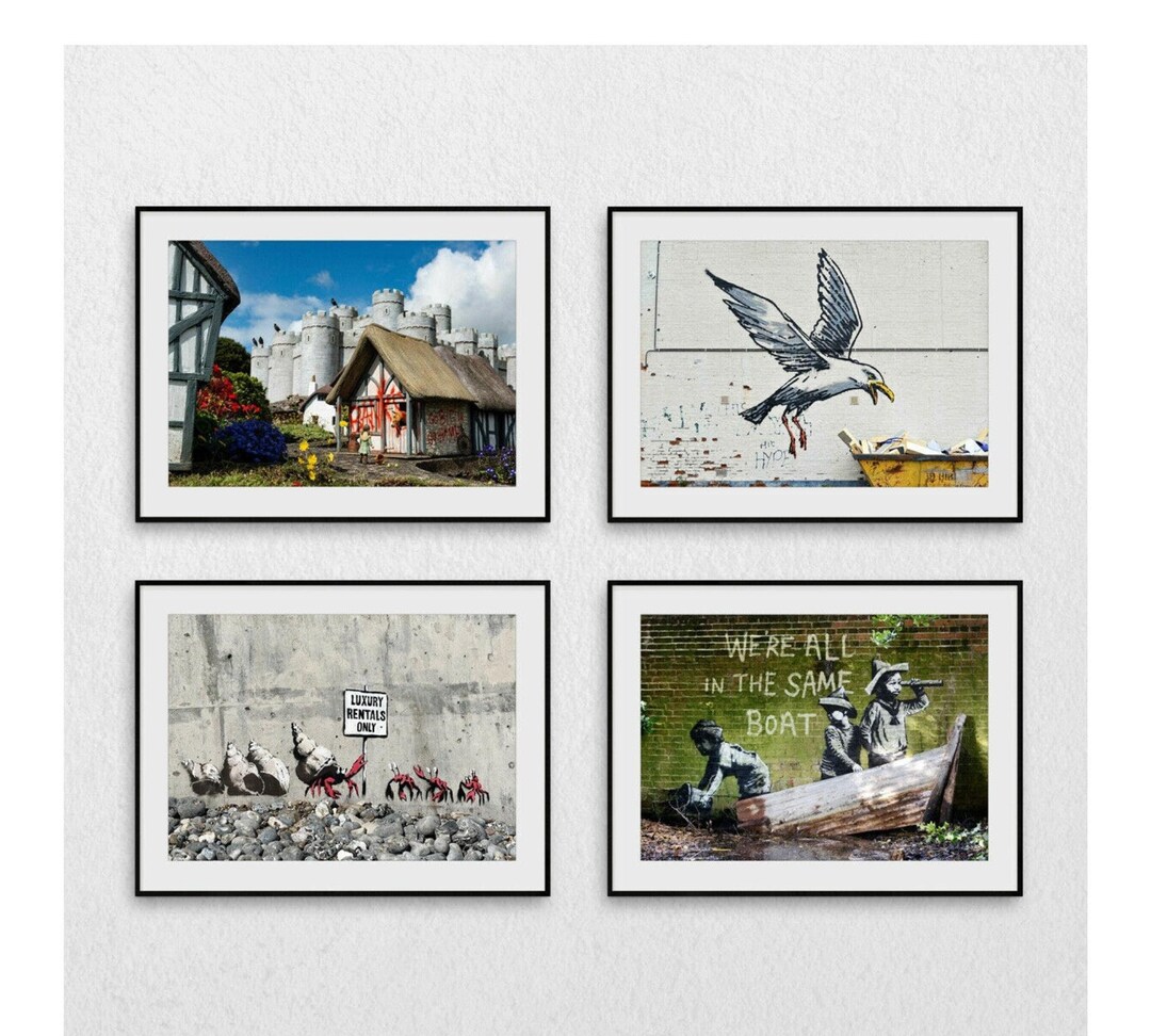 Banksy Print, Banksy Spraycation Wall Art, Banksy Seagull Prints ...
