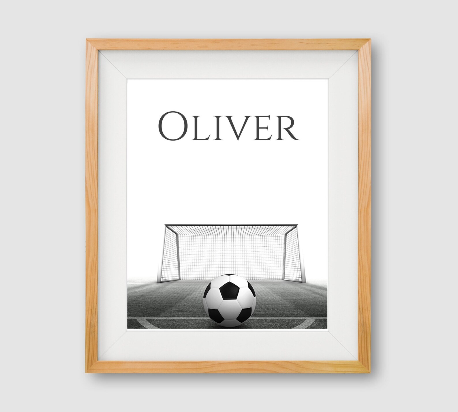 Football Print Personalised Football Print Grey Footballer - Etsy UK