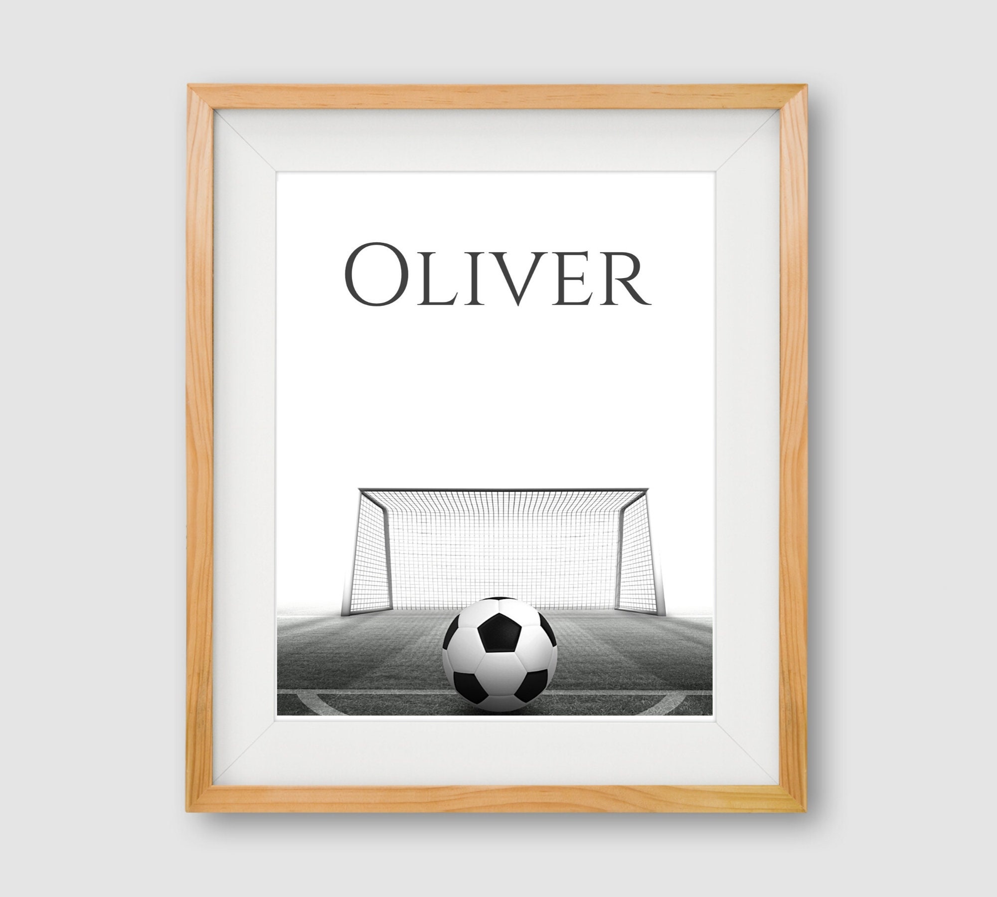 Football Print Personalised Football Print Grey Footballer - Etsy UK