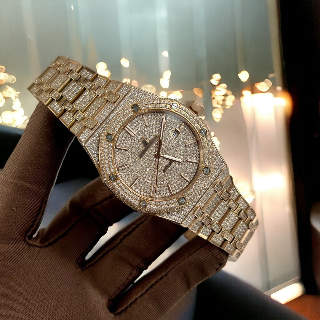 AP Full Diamond Rose Gold 41 Mm - Etsy