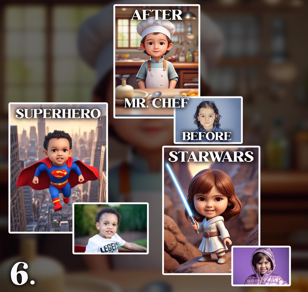 Custom Cartoon Portraits/personalized Cartoon Animation, Custom Family ...