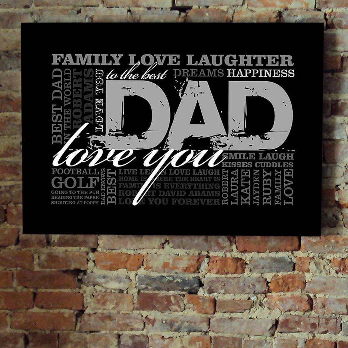 Personalised Dad Word Art Print Digital File - Etsy