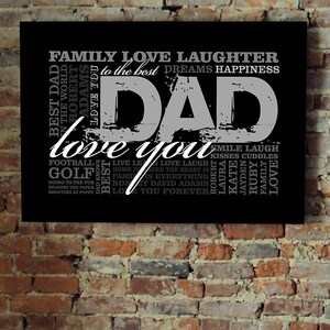 Personalised Dad Word Art Print Digital File - Etsy