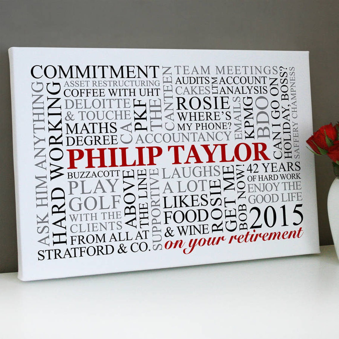 Personalised Retirement Word Art - Etsy