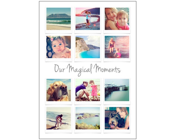 Personalised Photo Collage With Text Digital File | Etsy