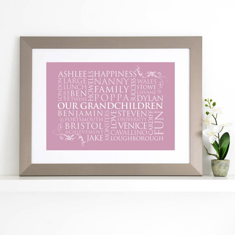 Personalised Word Art for One - Etsy