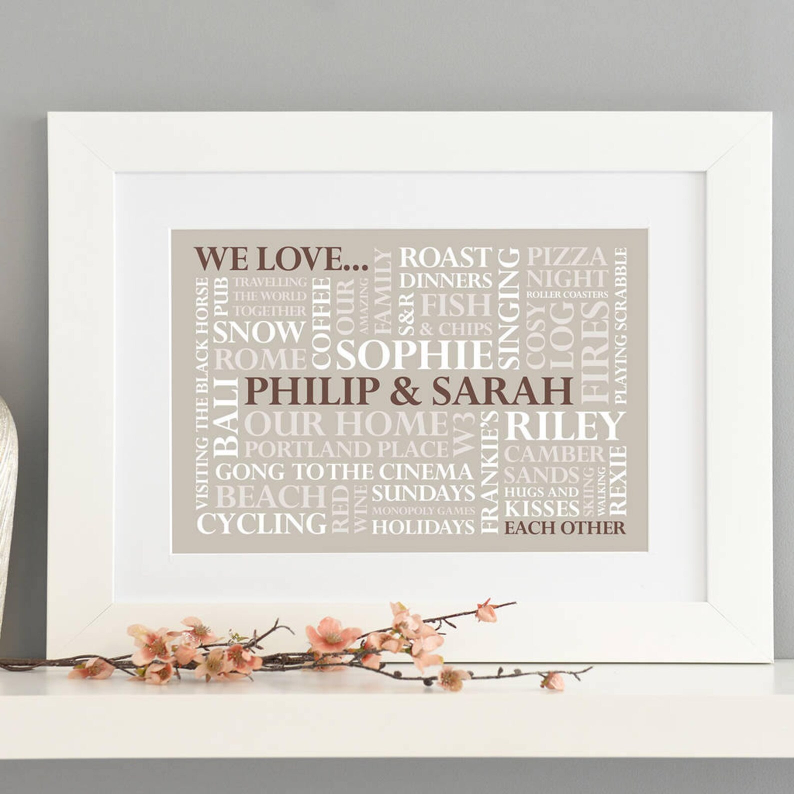 Personalised 'we Love' Word Art Digital File - Etsy