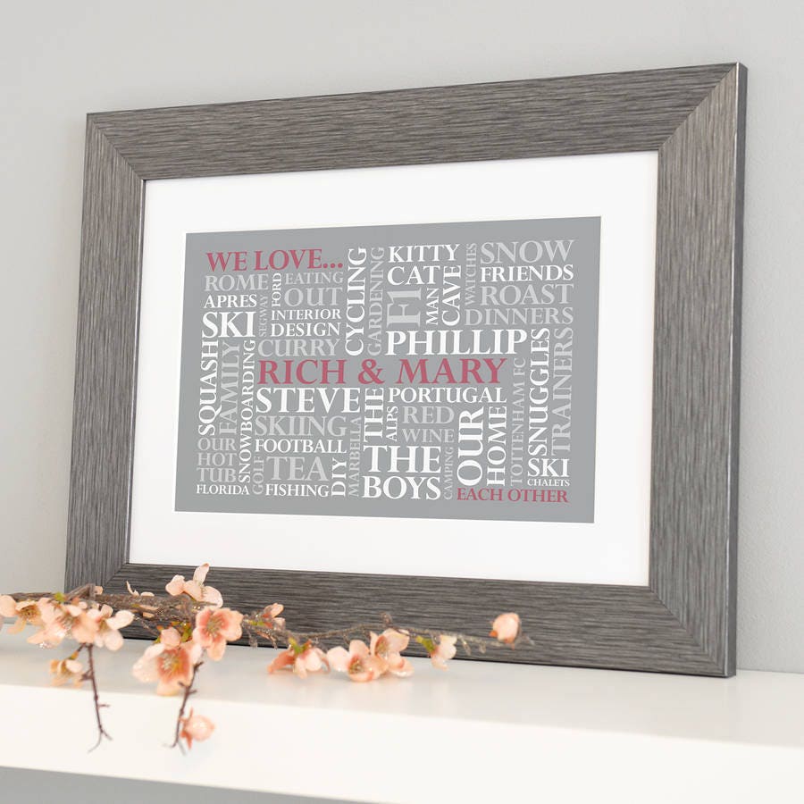 Personalised 'we Love' Word Art Digital File - Etsy