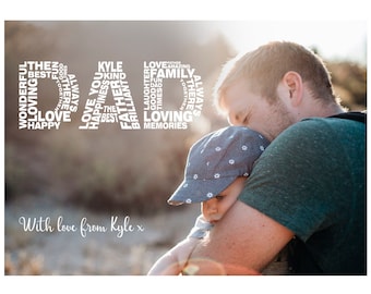 Personalised Dad Word Art Print Digital File | Etsy