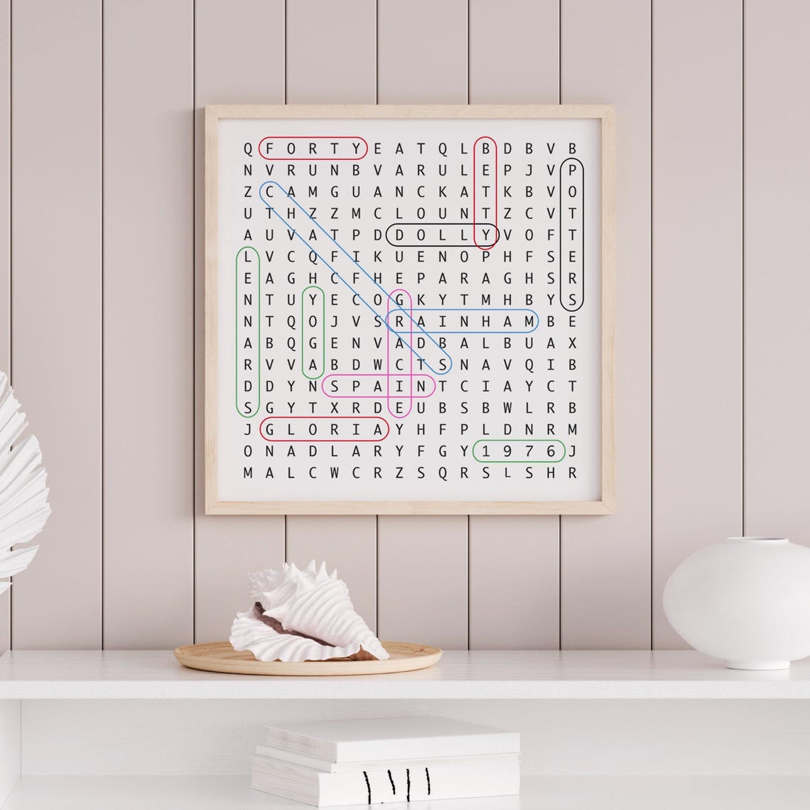 Personalised Word Search Art | Word Search Gift for Mum | Mother's Day ...