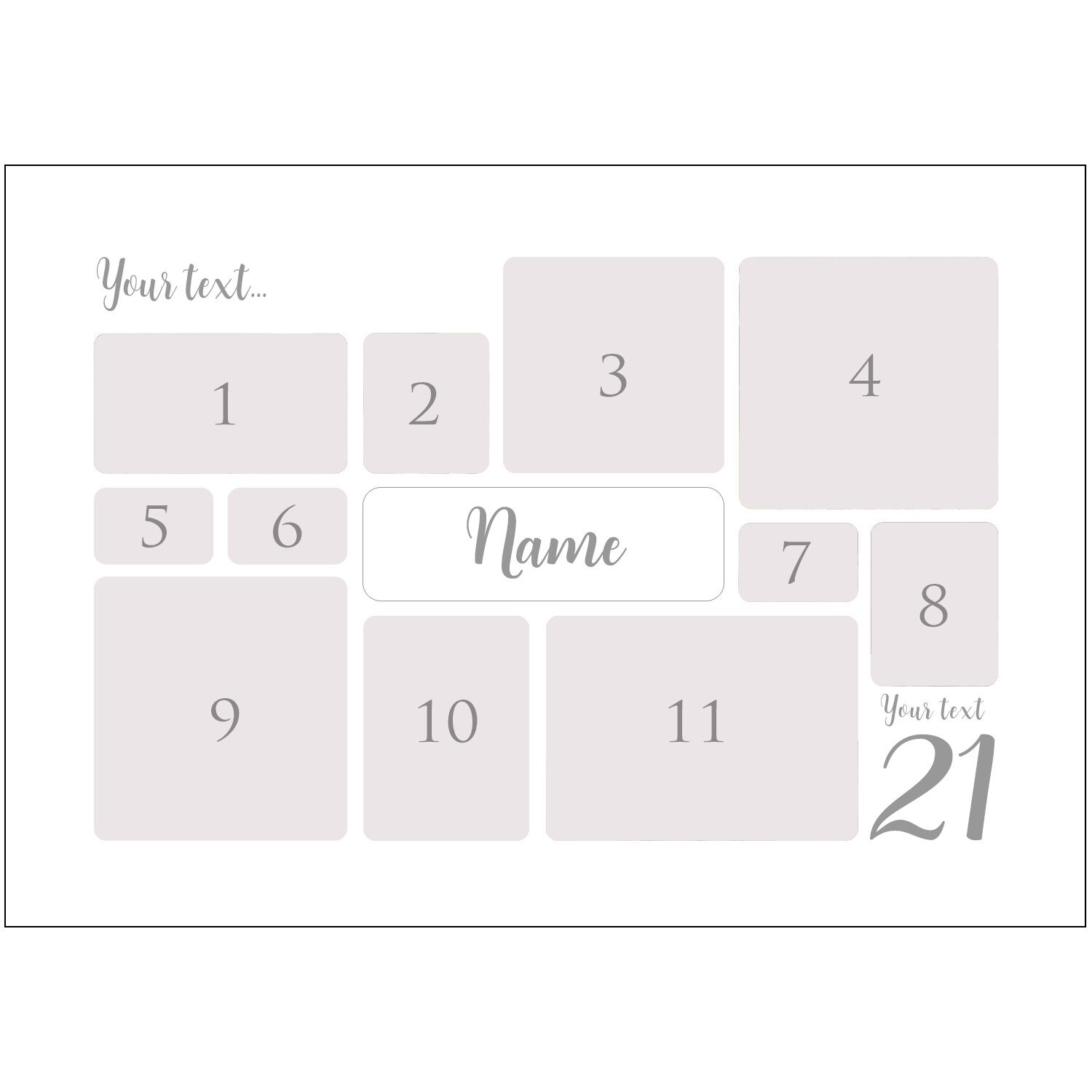 Personalised 21st Birthday Photo Collage - Etsy