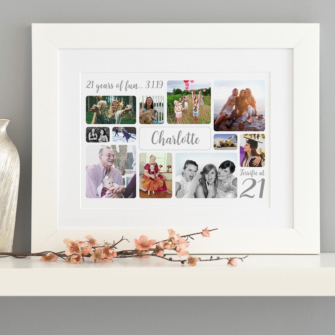 Personalised 21st Birthday Photo Collage | Etsy