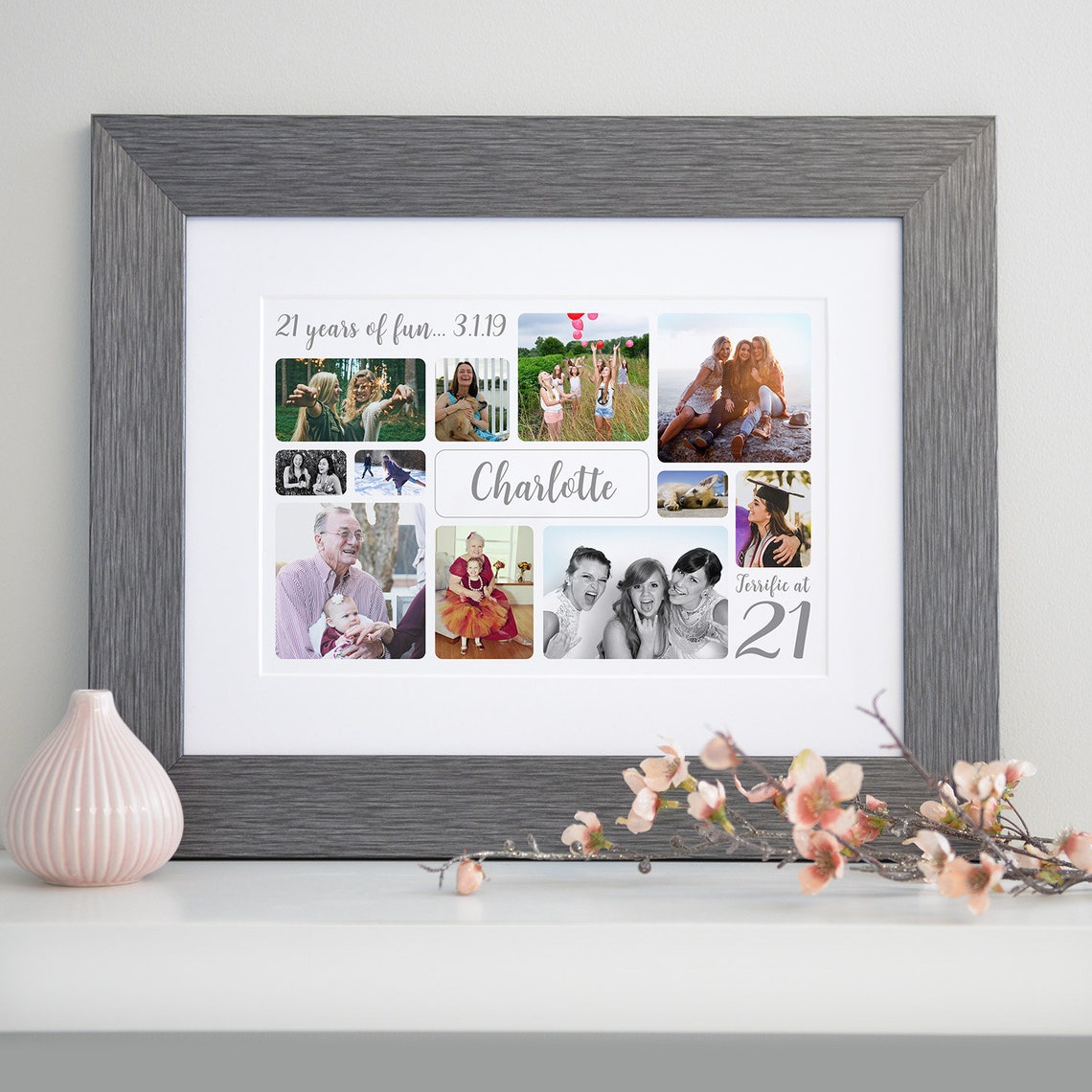 Personalised 21st Birthday Photo Collage | Etsy