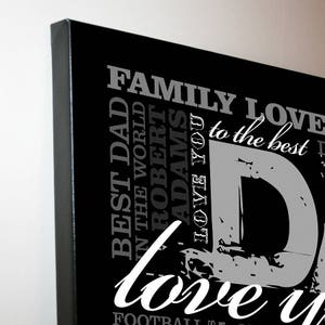 Personalised Dad Word Art Print - Etsy