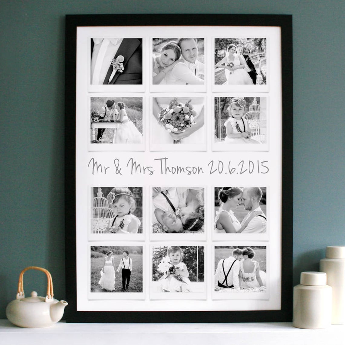 Personalised Photo Collage With Text - Etsy