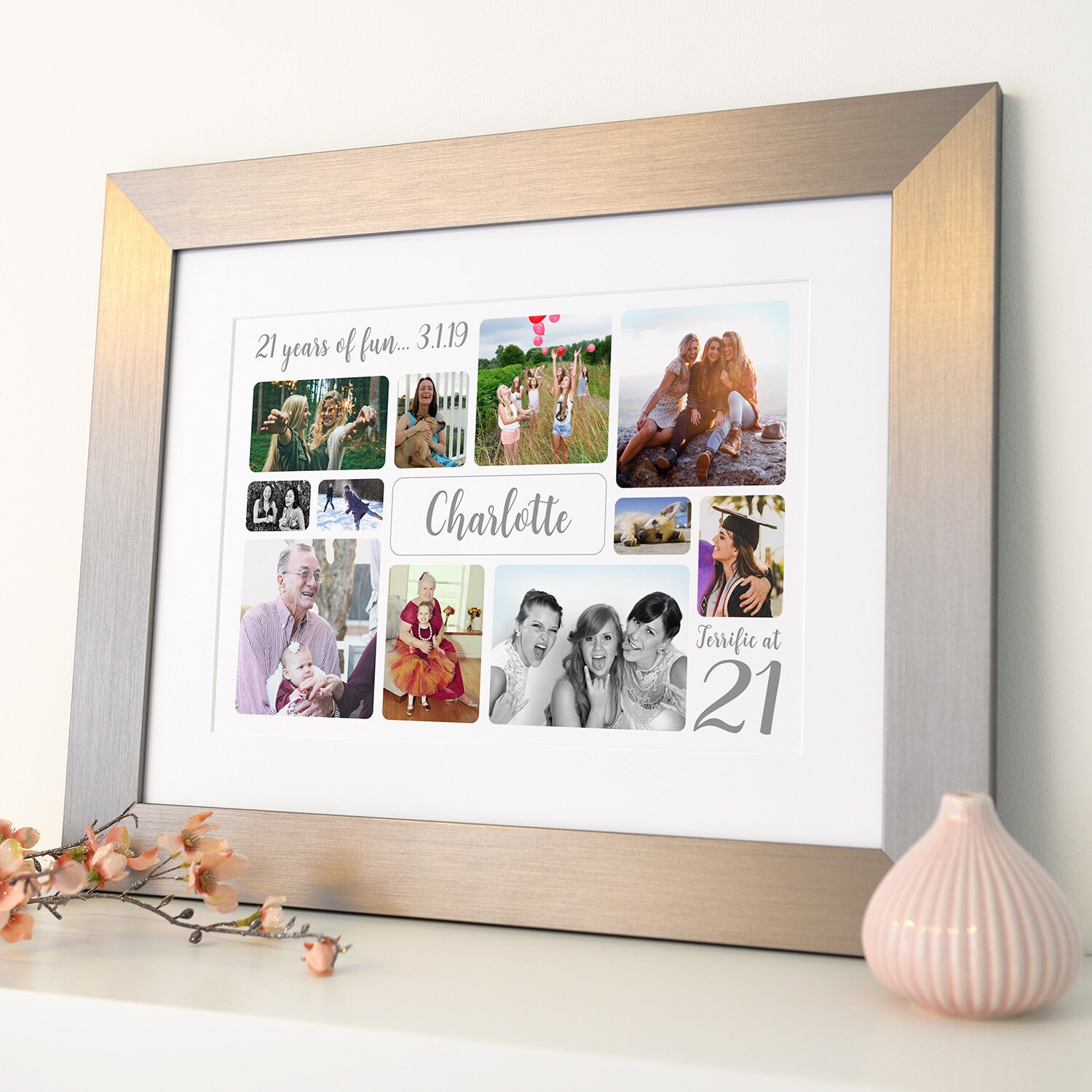 Personalised 21st Birthday Photo Collage - Etsy