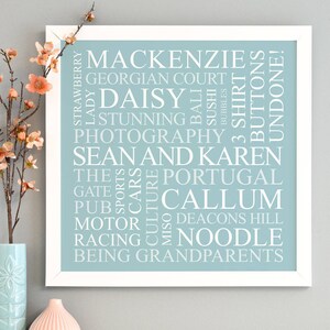 Personalised Word Art Typography - Etsy