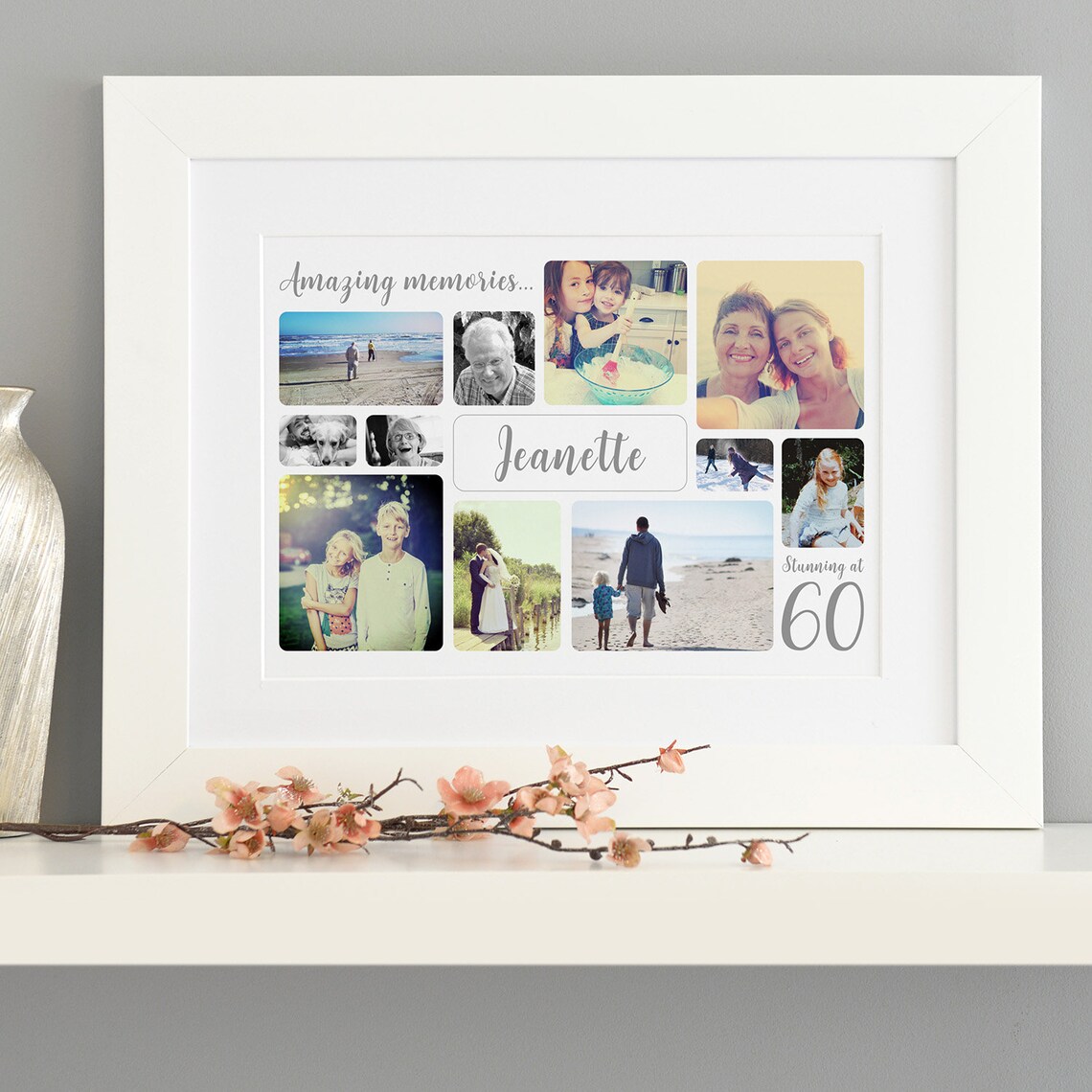 Personalised 60th Birthday Photo Collage - Etsy