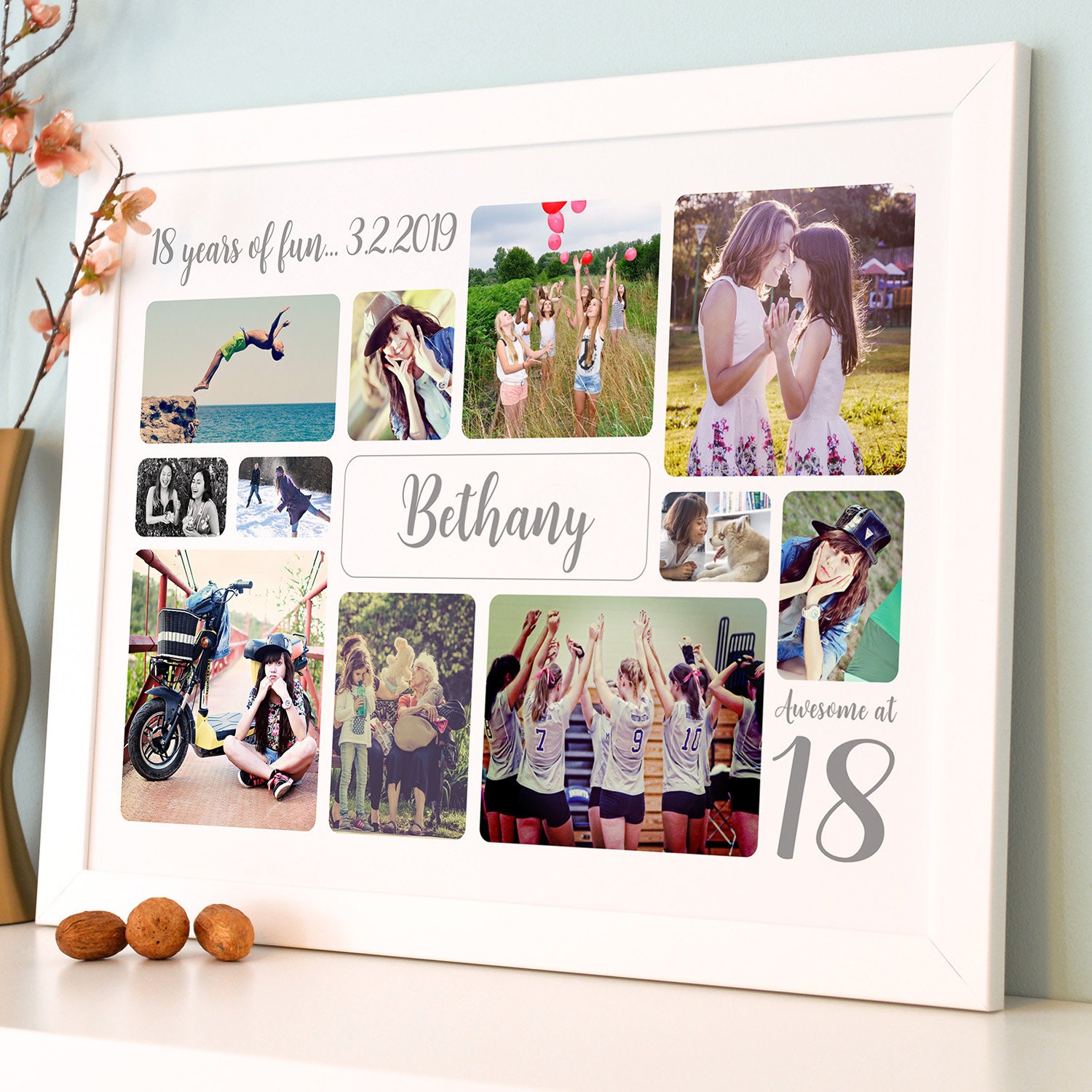 Personalised 18th Birthday Photo Collage - Etsy