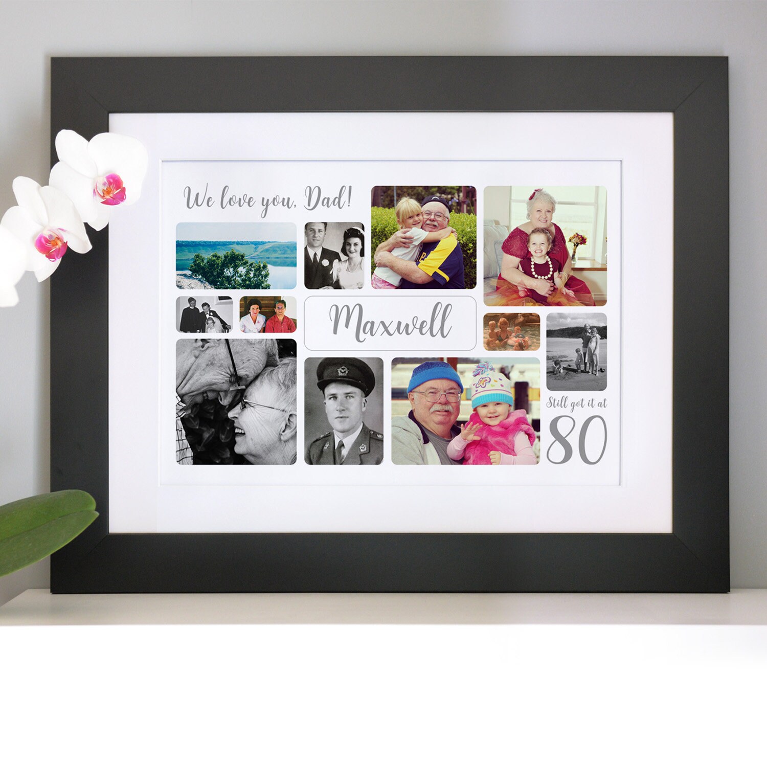 Personalised 80th Birthday Photo Collage - Etsy