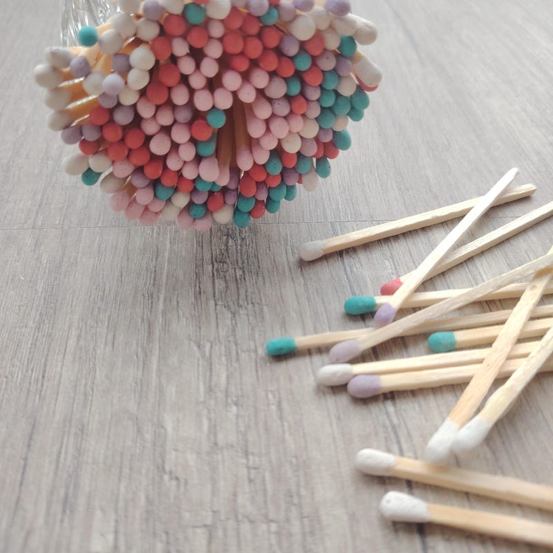 Coloured Matches - Etsy UK