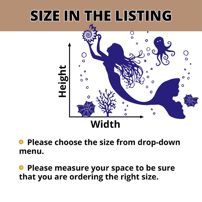 Mermaid Wall Decal Nymph Sea Ocean Sticker Bathroom Vinyl - Etsy