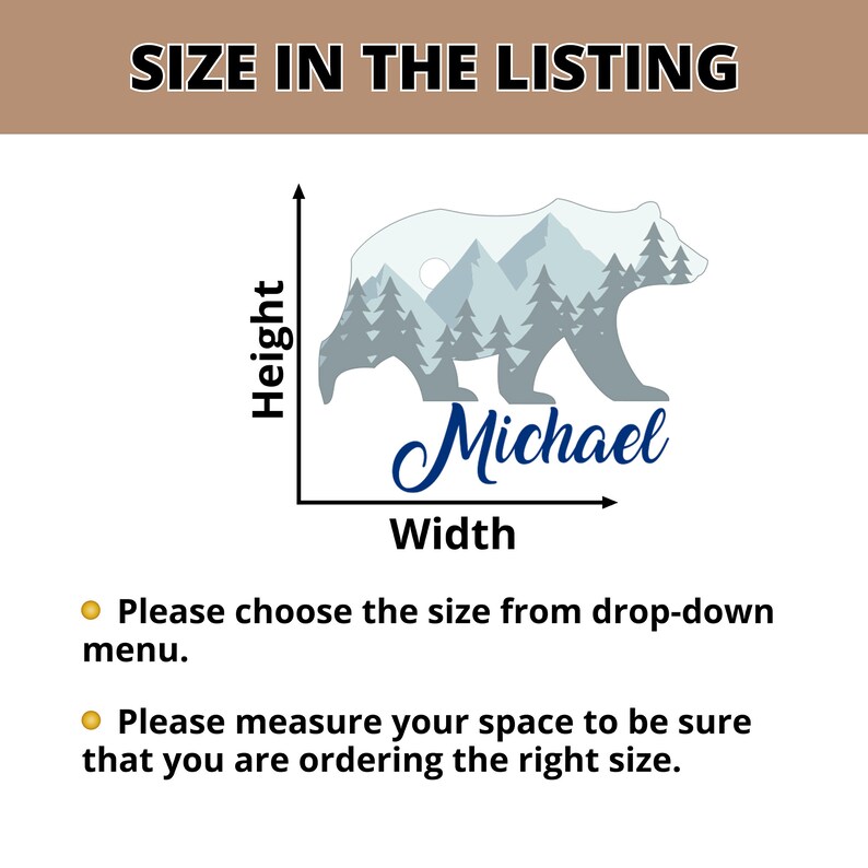 Custom Bear Wall Decal Boy Nursery / Personalize Name Wall - Etsy