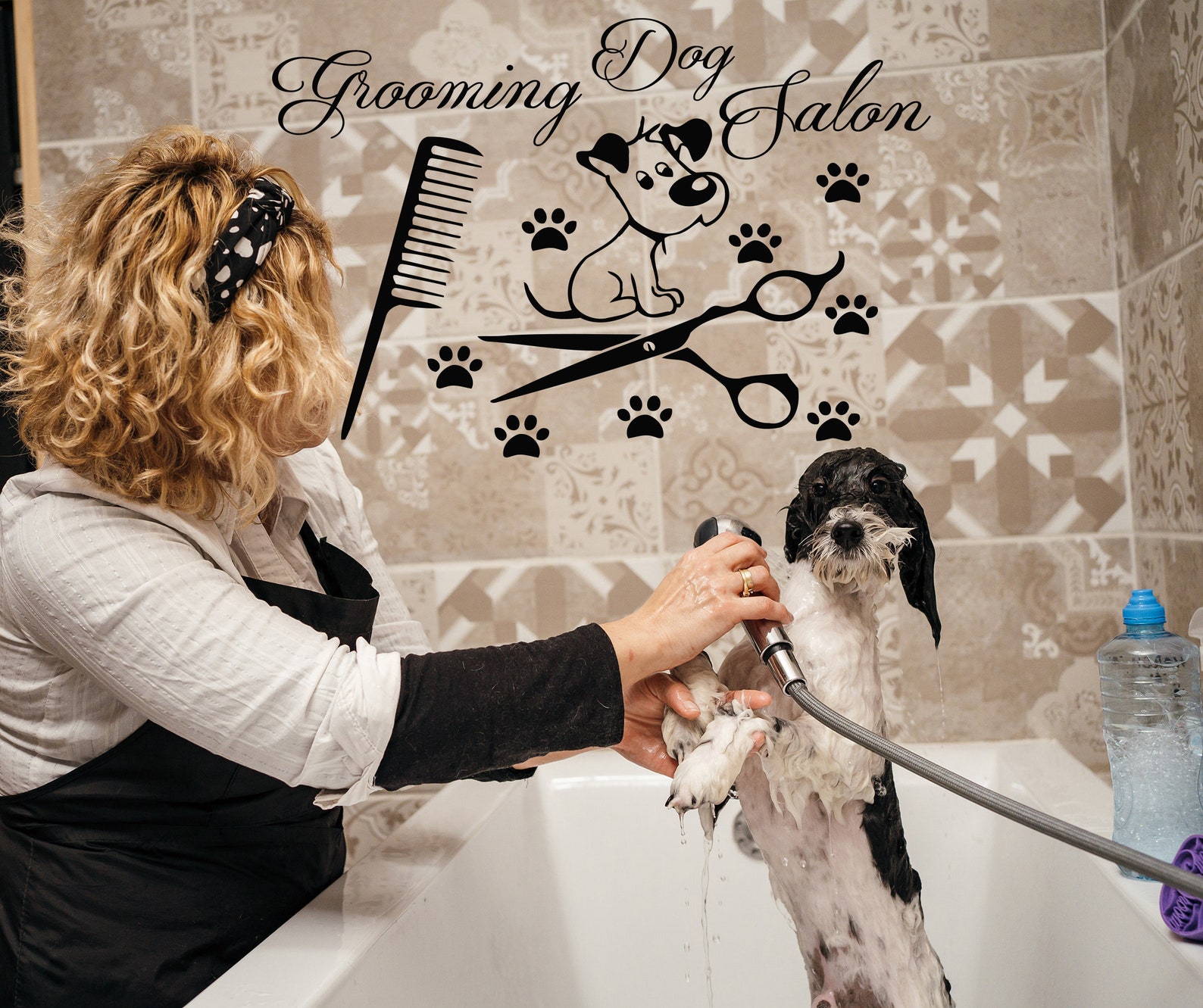 Grooming Salon Decor, Dog Vinyl Sticker, Dog Grooming Salon Wall Decal ...
