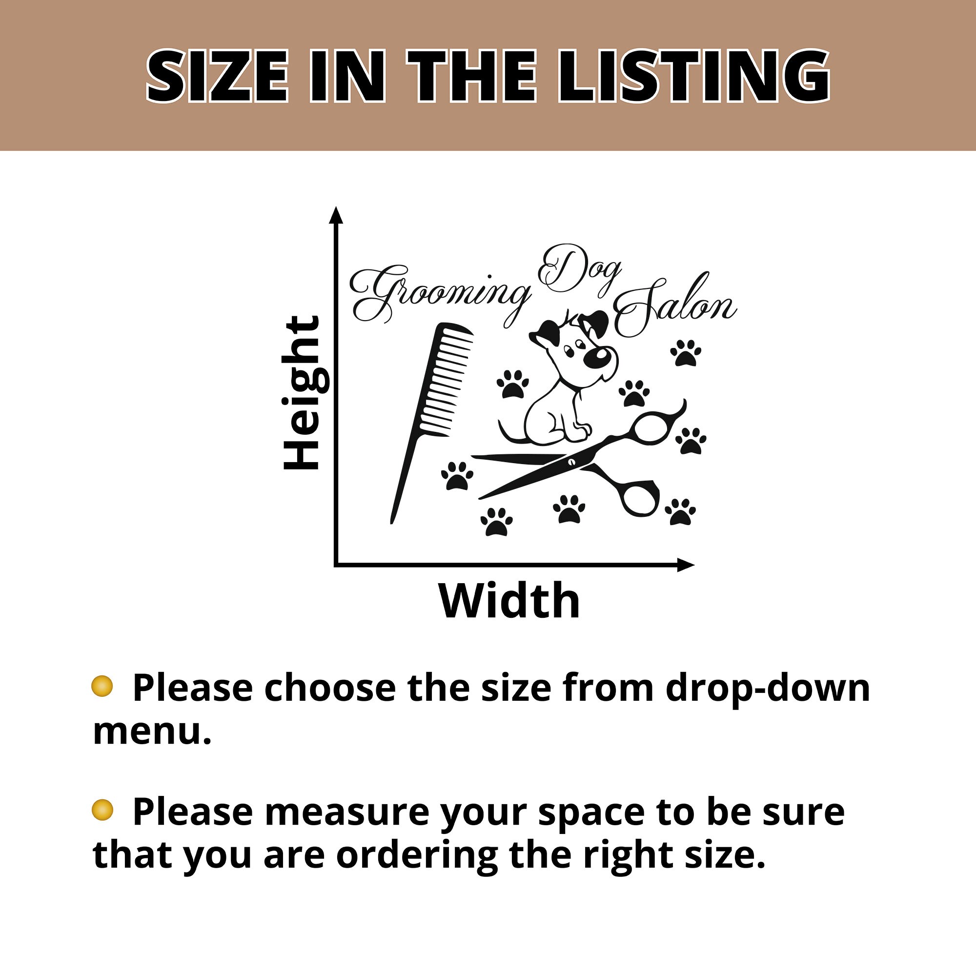 Grooming Salon Decor, Dog Vinyl Sticker, Dog Grooming Salon Wall Decal ...