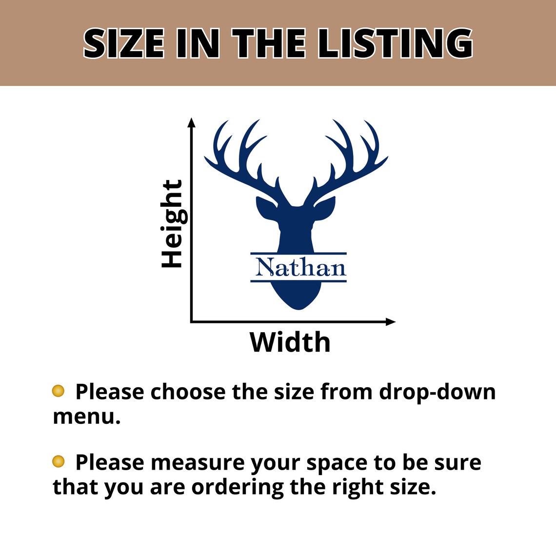 Personalized Name Wall Decal Deer Head Art Boy Name Decal - Etsy