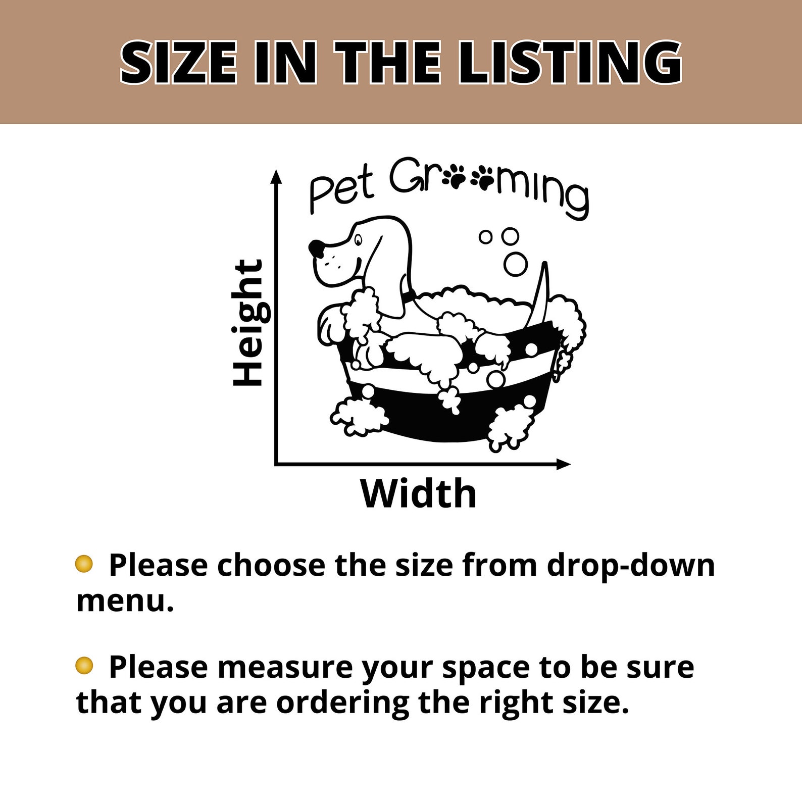 Dog Grooming Salon Decal, Pet Grooming Logo Decal for Store Window ...