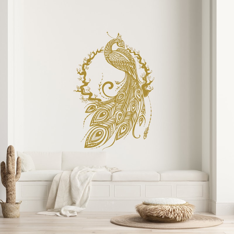 Peacock Wall Decal - Etsy