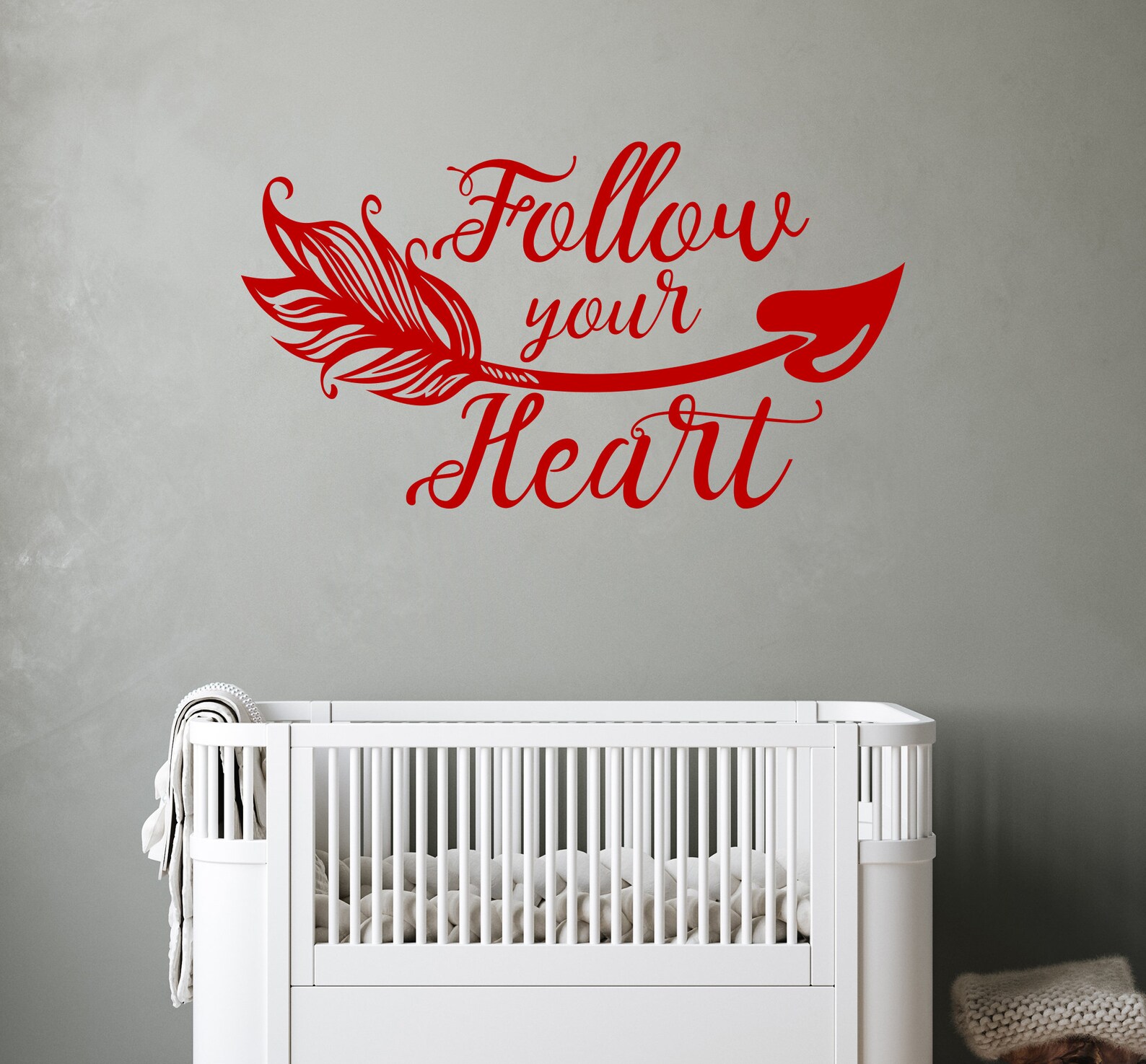 Follow Your Heart Wall Vinyl Decal Nursery Quotes Sticker - Etsy