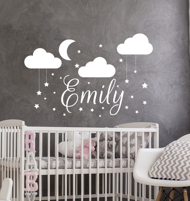 Name Wall Decal Baby Nursery Wall Decal Custom Name for - Etsy