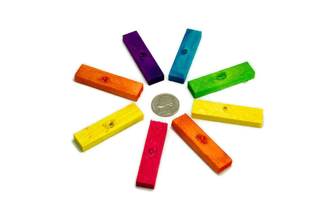 Colored Mini Balsa Blocks Bundle - Bird Toy Part for Little Birds - Etsy