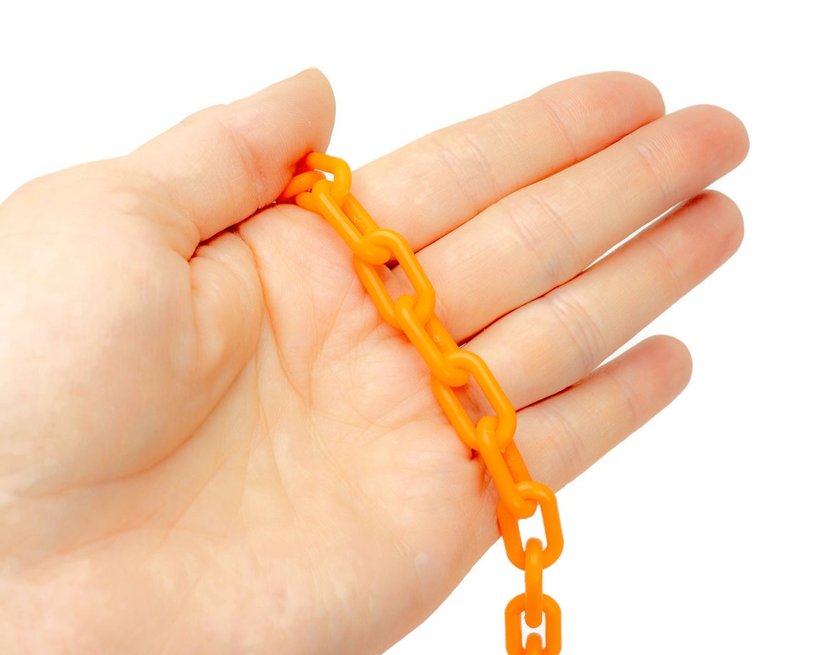 Small Plastic Chain 3/4 links 3 mm thick 10 Feet | Etsy