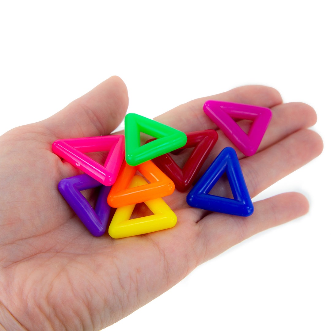 1" Plastic Triangle (25 Pieces) - Mix of 8 Colors - Etsy
