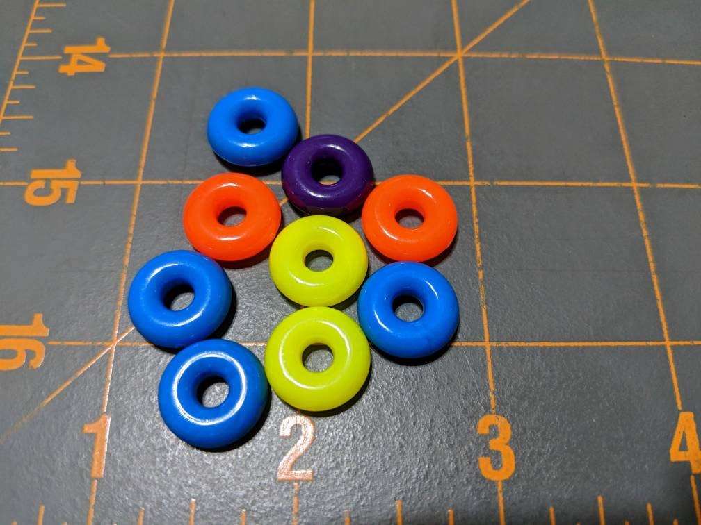 14mm Beads 4 Oz Package Choose Neon or Bright Ring Donut | Etsy