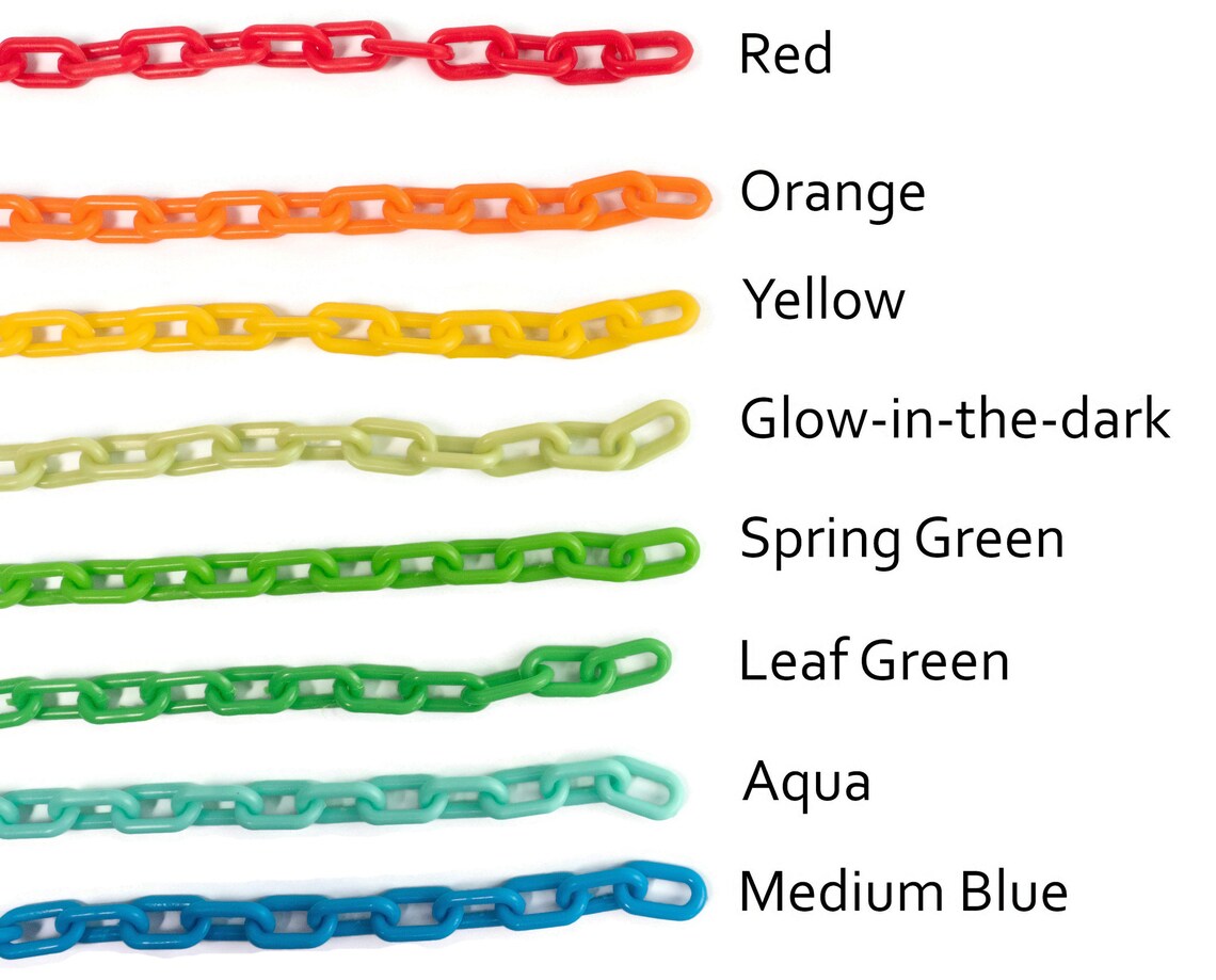 Small Plastic Chain 3/4 Links 3 Mm Thick 10 Feet - Etsy