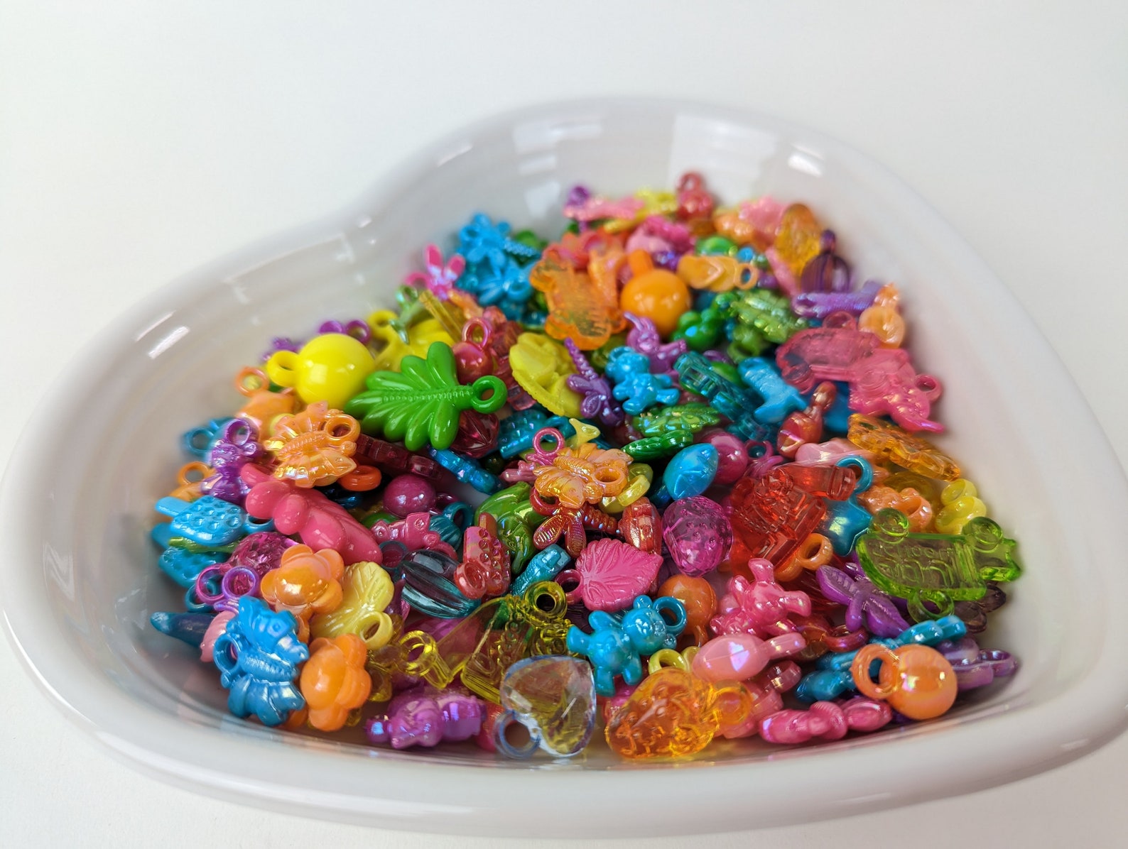 1/4 Lb Bulk - Random Assorted Charms, Beads and Plastic Parts - Bulk ...