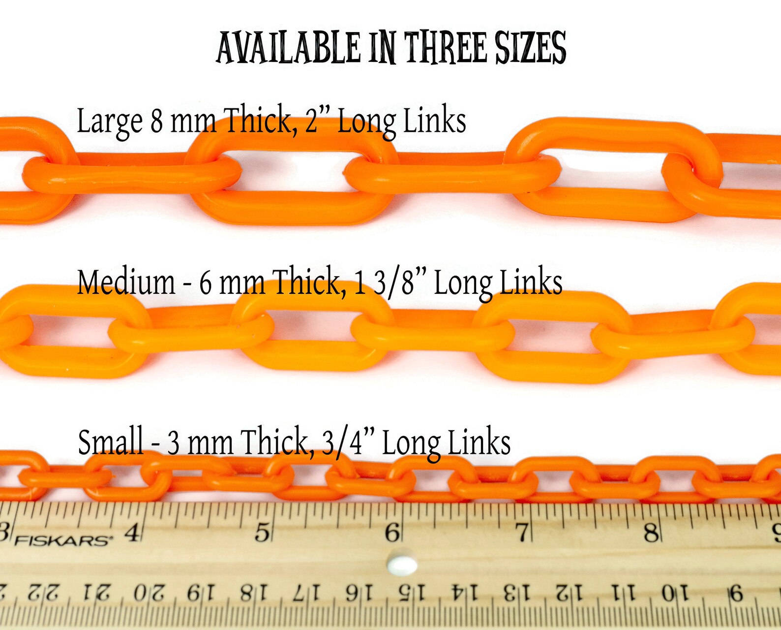 Small Plastic Chain 3/4 Links 3 Mm Thick 10 Feet - Etsy