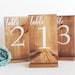 Blue Table Numbers, Wooden Table Decor, Rustic Wedding, Table Names ...