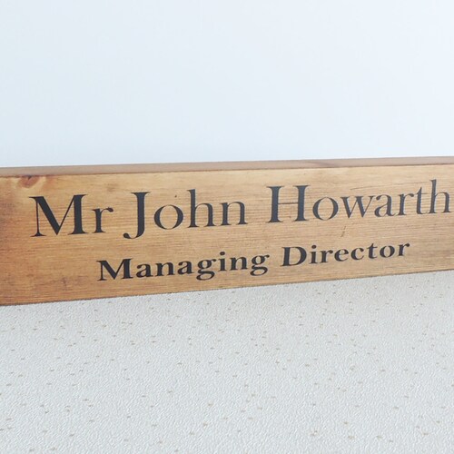 Office Desk Plaque Name for Desk Gift for Boss Wooden Name | Etsy