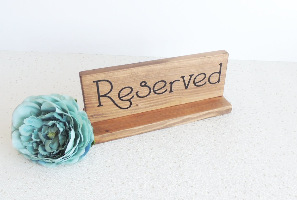 Reserved sign table reservation wedding reserved sign seat | Etsy