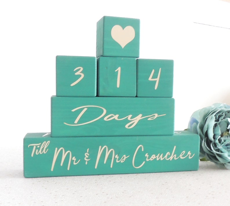 Wedding Countdown Blocks Days Until We Get Married One Year - Etsy UK