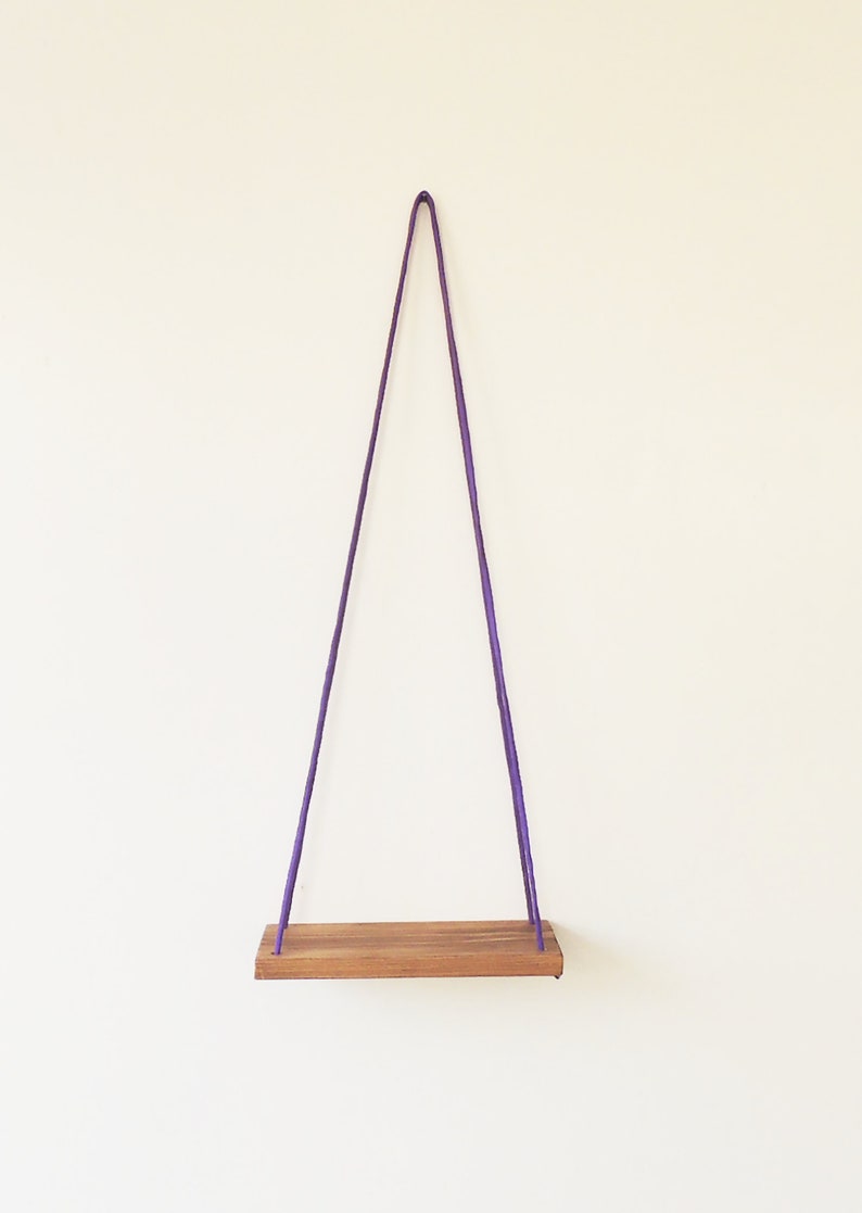 Purple Shelves Hanging Shelf Small Shelving Gallery Wall | Etsy