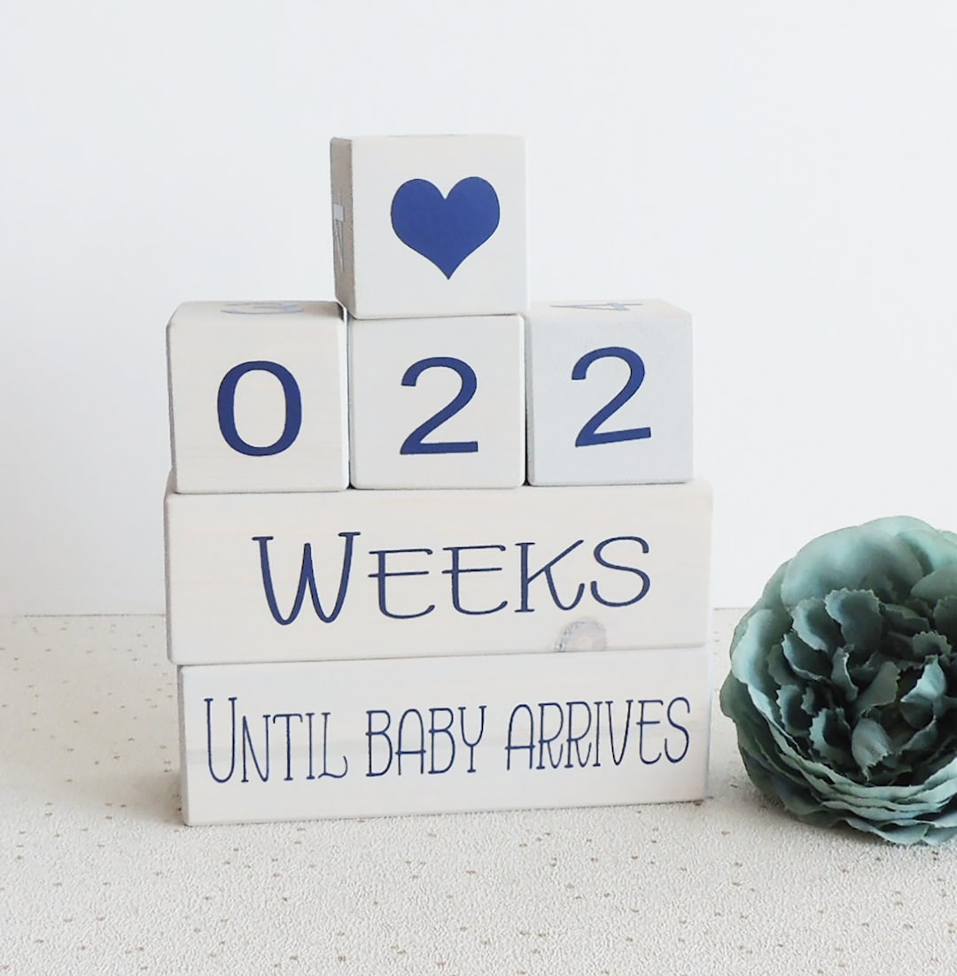 Baby Countdown, Pregnancy Countdown Blocks, Days Until Baby, Mum to Be ...