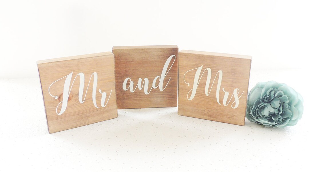Top Table Signs, Wedding Table Decor, Wooden Wedding, Wedding Gift ...